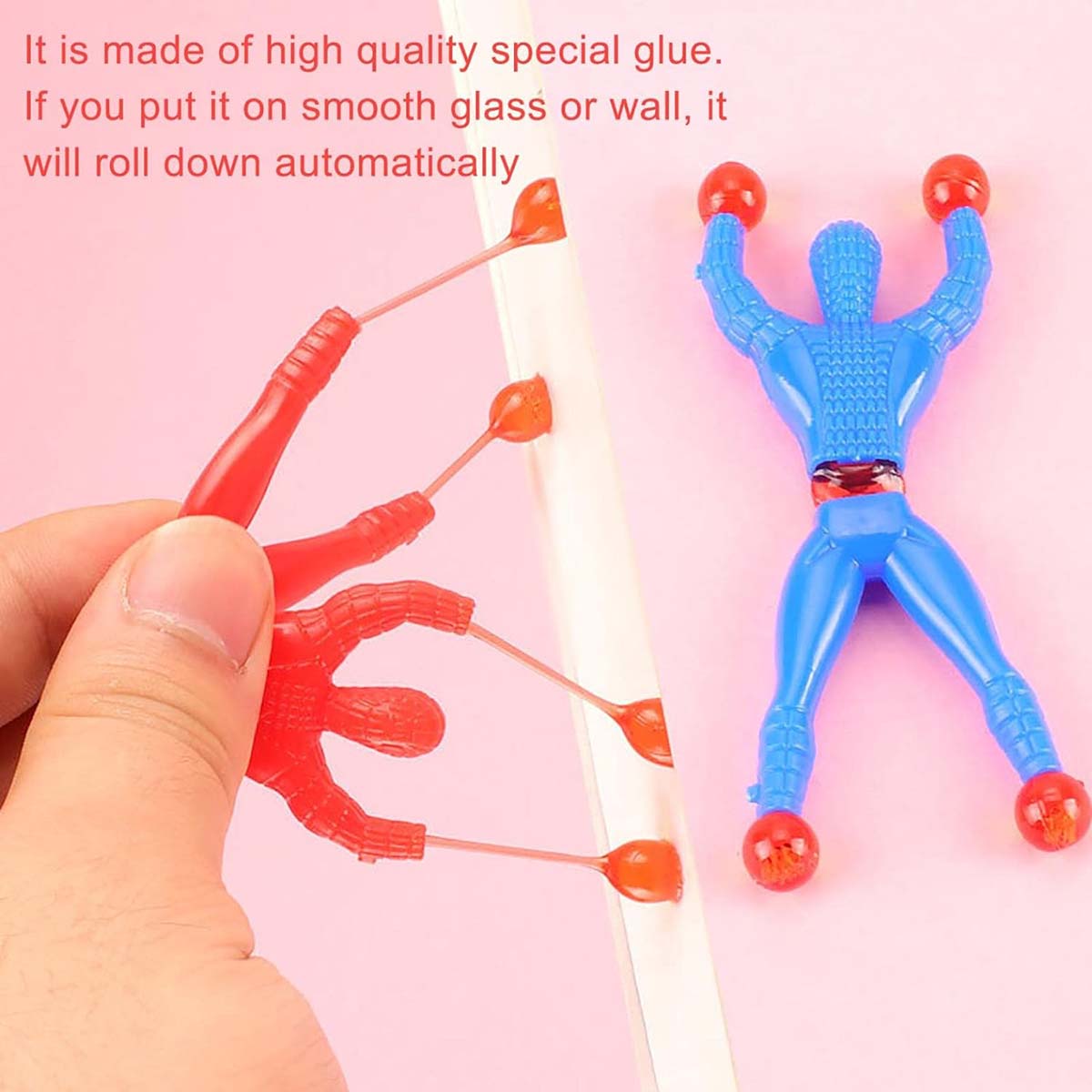 10 Pc - Spider Man Sticky Wall Climbing Flip Rolling Toy for Kids ...