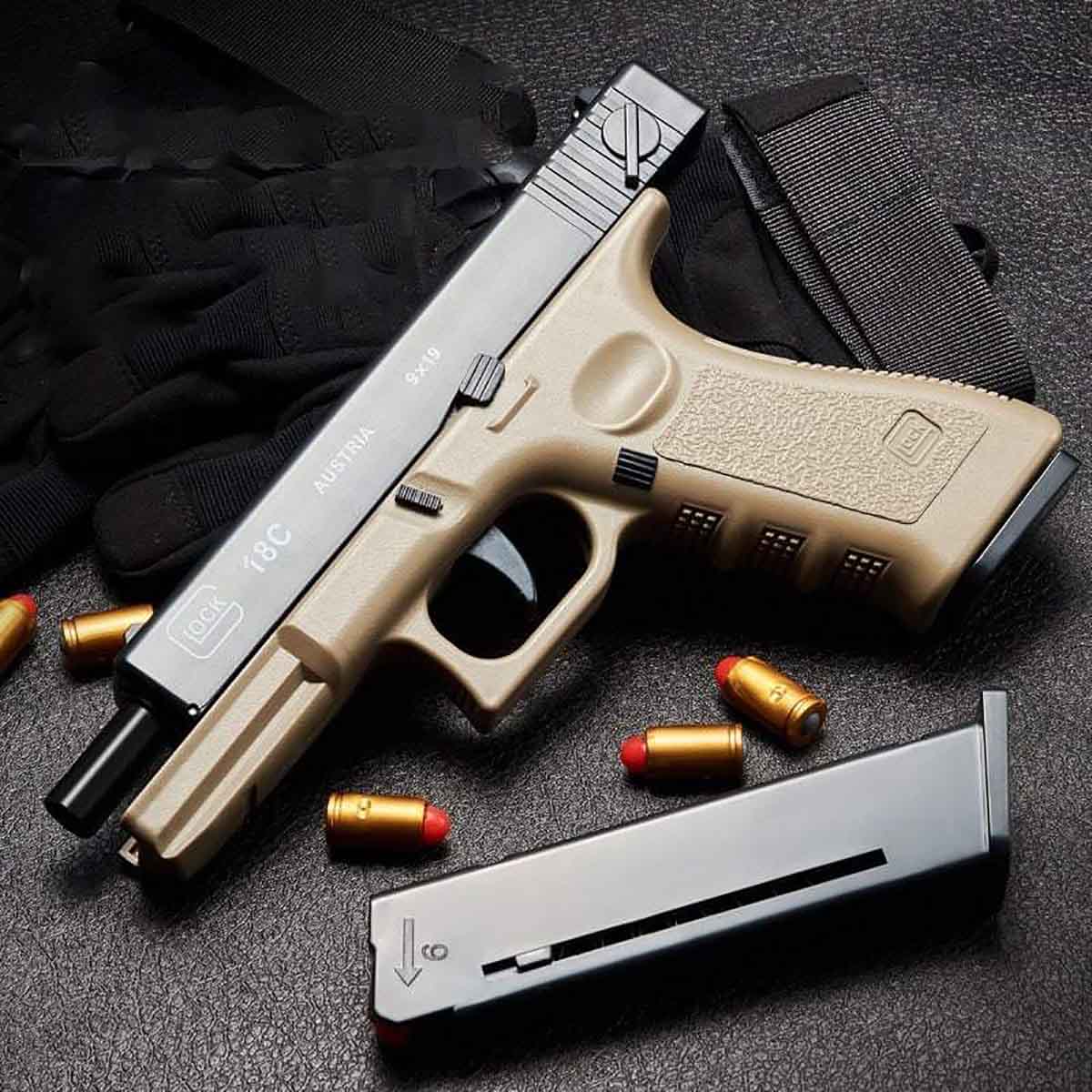 Automatic Shell Ejection Soft Bullet Pistol Ejecting Unique Gun Toy ...