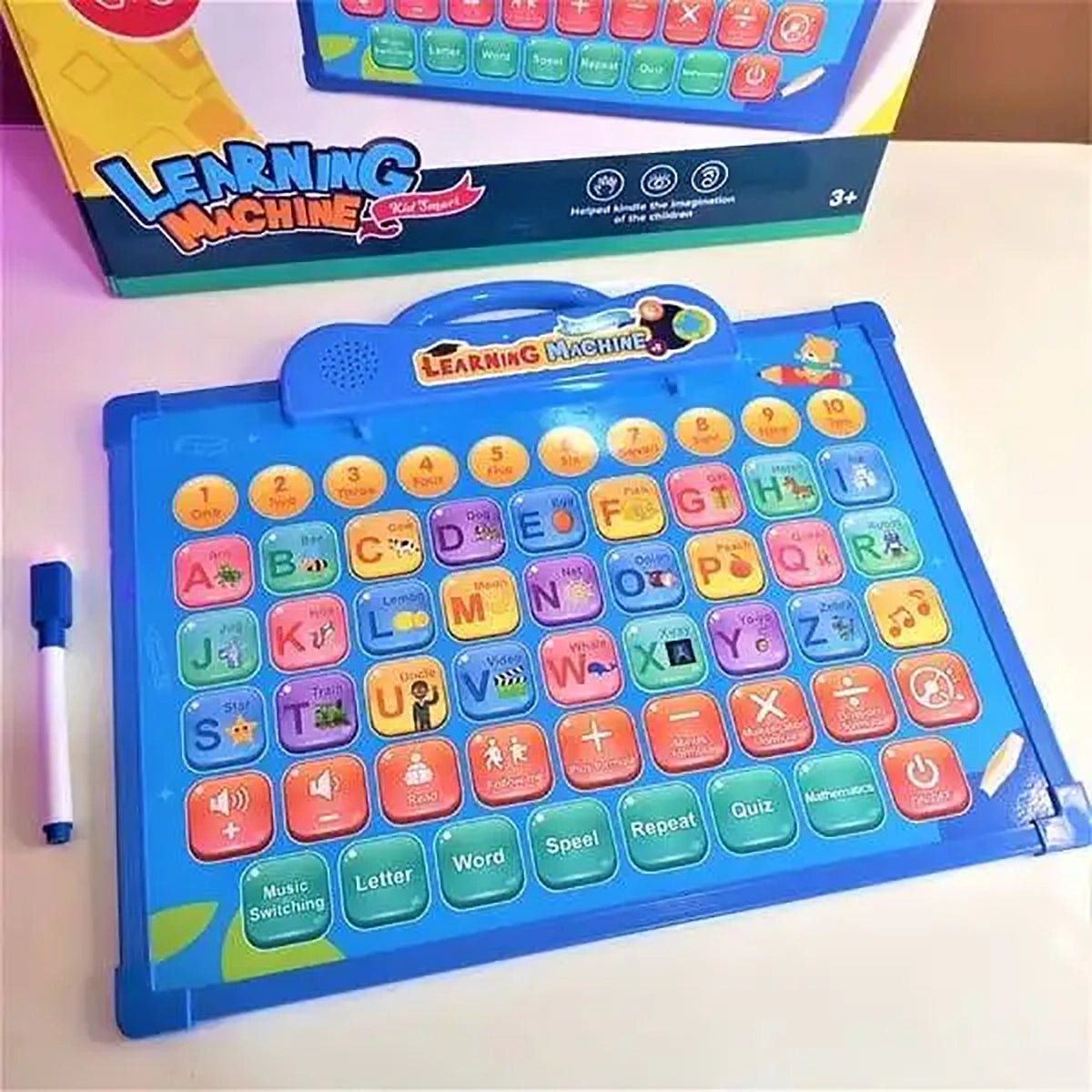 Early Learning Machine Writing Board Double Sided Alphabet Toy for Kids ...