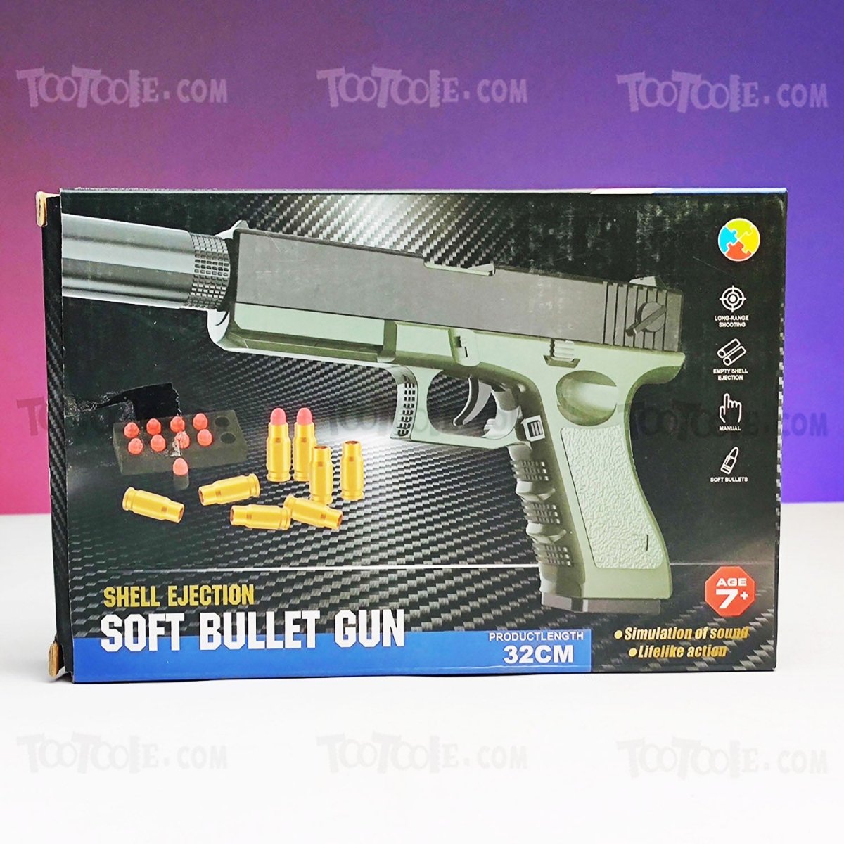 Glock Shell Eject Gun Toy Pistol for Kids - Tootooie
