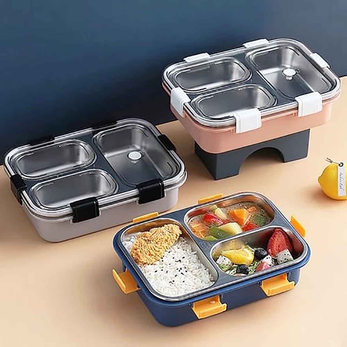 2 Compartment Lunch Box - Stainless Steel - Tootooie